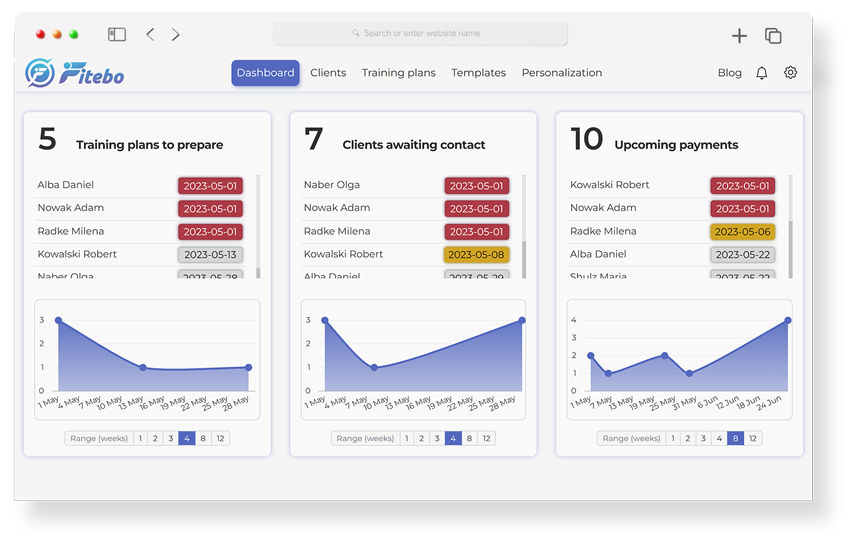 Fitebo - Professional App For Personal Trainers